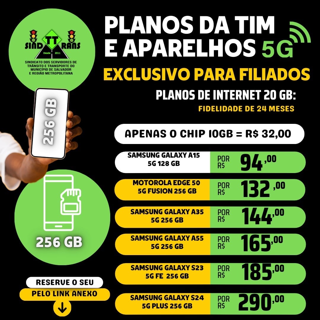 PLANOS DA TIM E APARELHOS - Sindttrans
